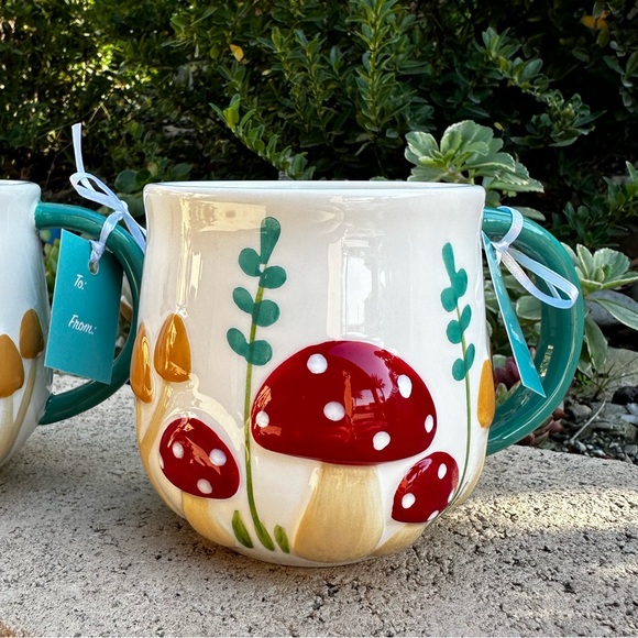 LANG | Dining | Lang Hand Painted Mushroom Mug Set Of 2 Vintage Retro ...